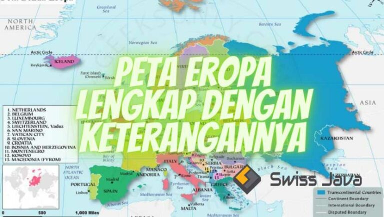 Peta Eropa Lengkap dengan Keterangan : Geografis & Geologis